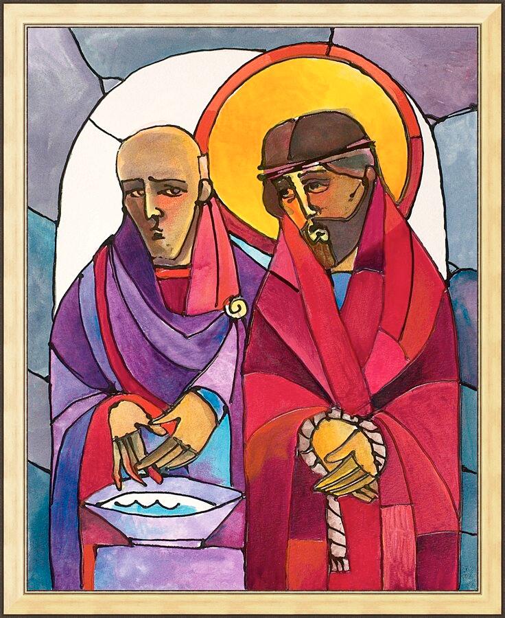 Wall Frame Gold - Stations of the Cross - 01 Jesus is Condemned to Dea – trinitystores