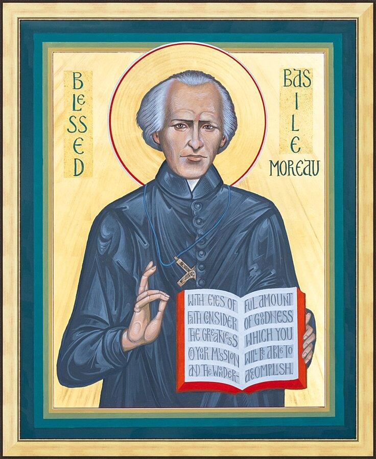Wall Frame Gold - Bl. Basil Moreau by R. Gerwing – trinitystores