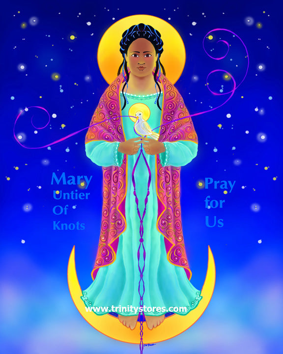Jan 9 - “Our Lady, Untier of Knots” © artwork by Br. Mickey McGrath, O ...