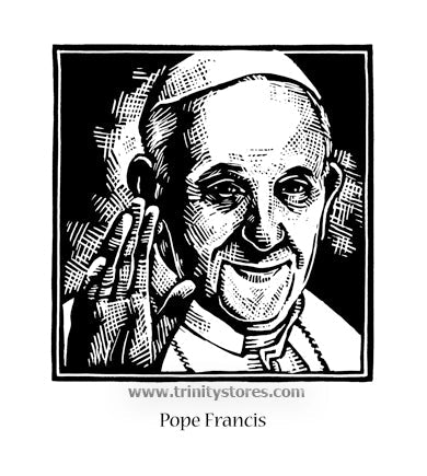 Jan 13 - “Pope Francis” © artwork by Julie Lonneman. – Trinity Stores