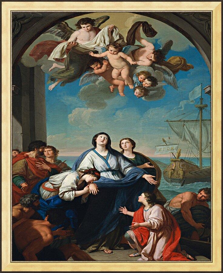 Wall Frame Gold - Departure of Sts. Paula and Eustochium for the Holy ...