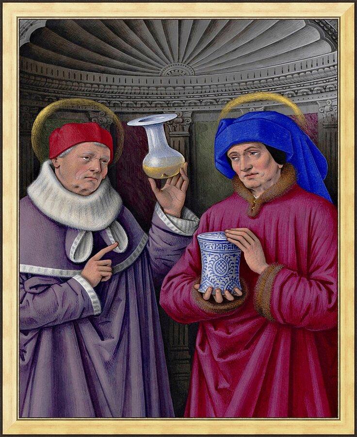 Wall Frame Gold - Sts. Cosmas and Damian by Museum Art – trinitystores