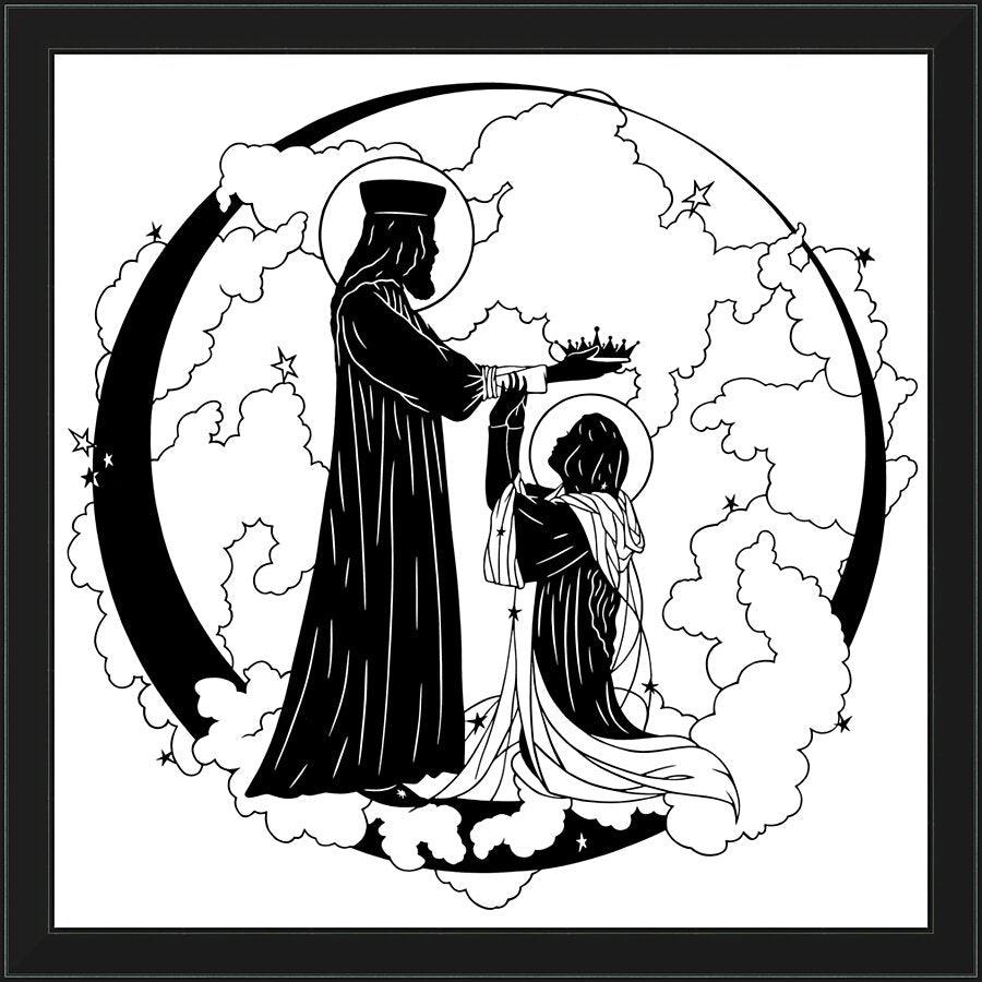 Wall Frame Black - Coronation of Mary by D. Paulos – trinitystores