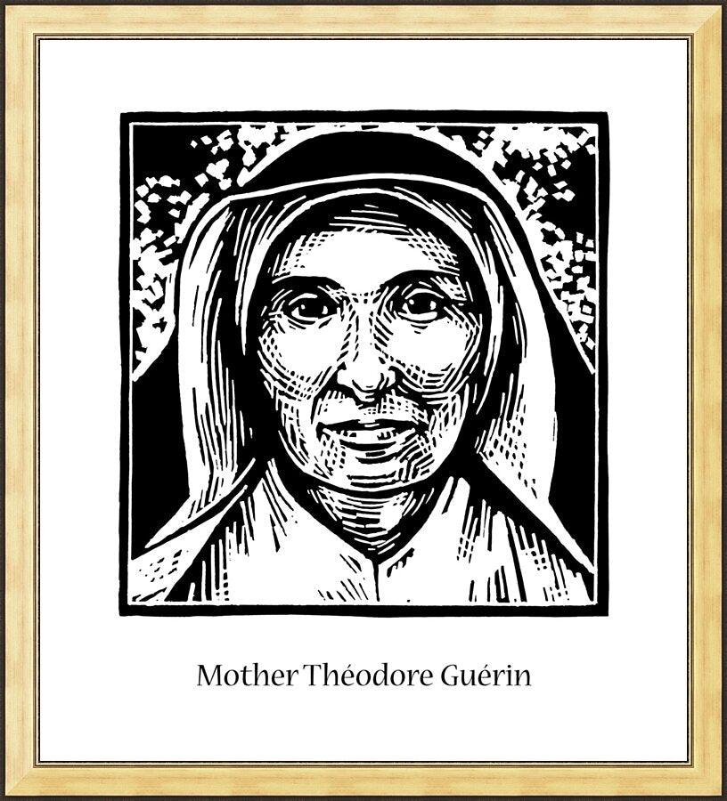 Wall Frame Gold - St. Mother Théodore Guérin by J. Lonneman – trinitystores