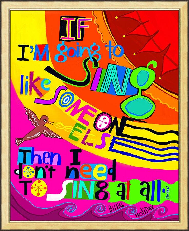 Wall Frame Gold - Billie Holiday by M. McGrath – Trinity Stores