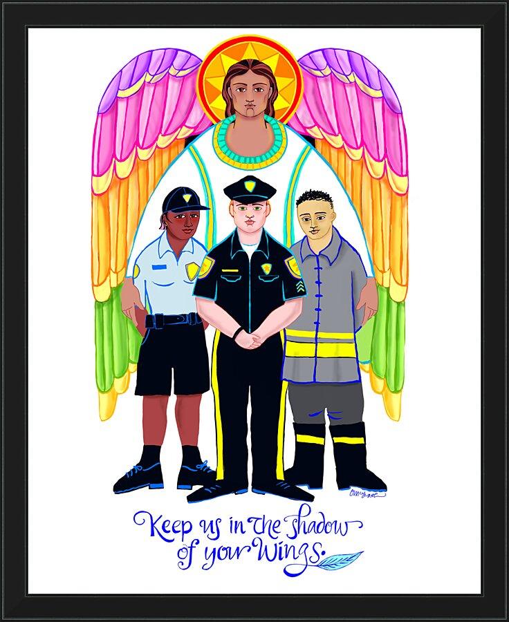 Wall Frame Black - St. Michael Archangel: Patron of Police and First R ...