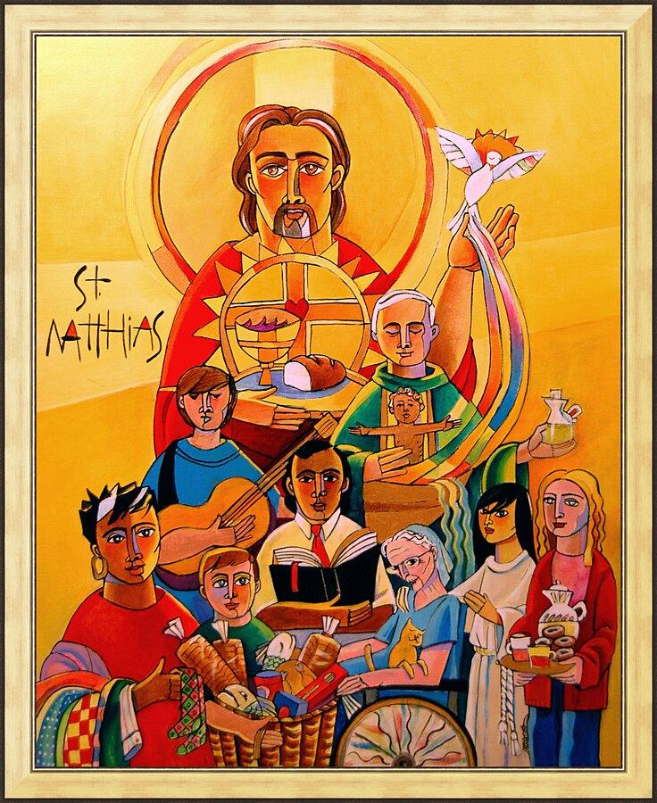 Wall Frame Gold - St. Matthias the Apostle by M. McGrath – trinitystores