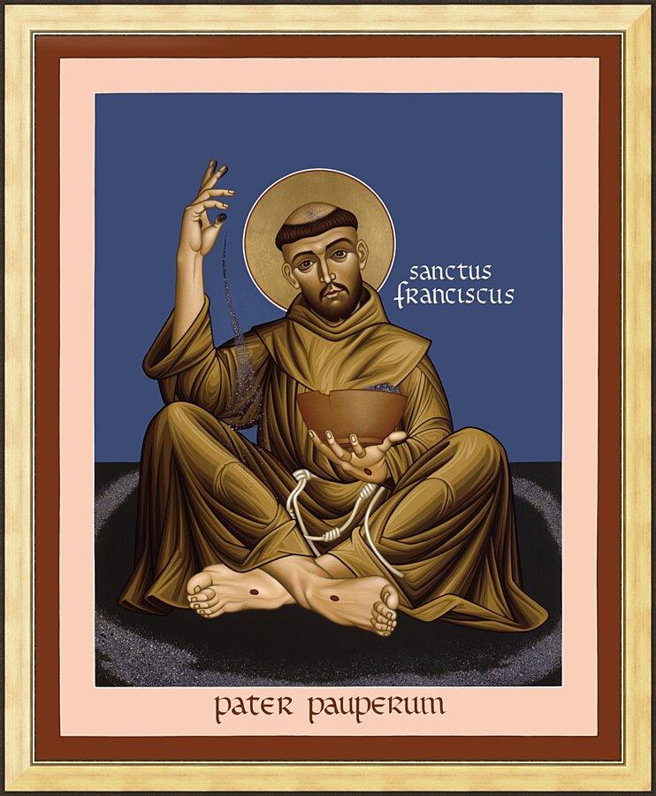 Wall Frame Gold - St. Francis, Father of the Poor by R. Lentz ...