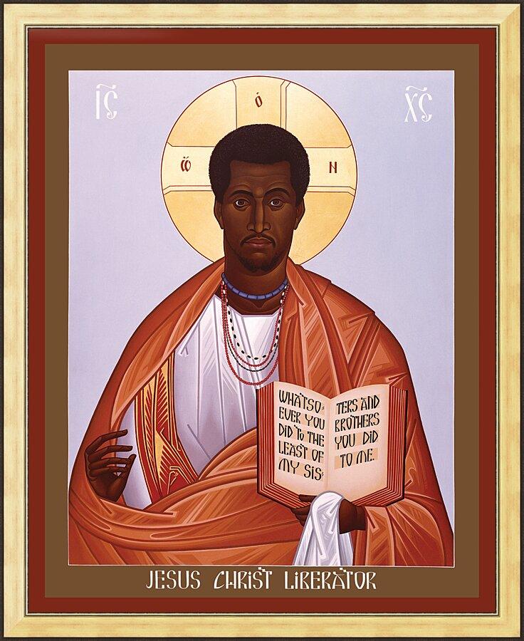 Wall Frame Gold - Jesus Christ: Liberator by R. Lentz – trinitystores